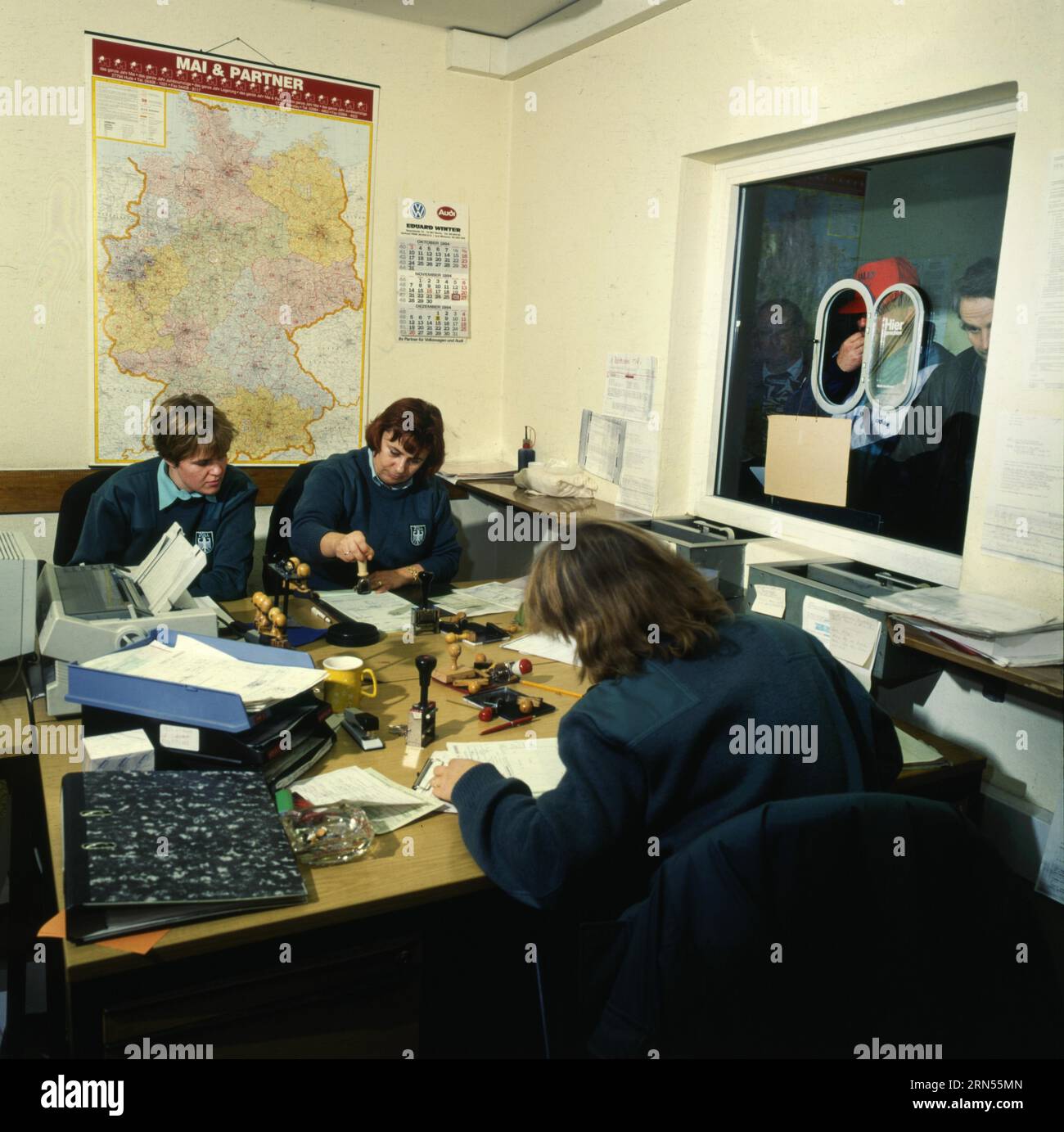 Customs, officials, office, at the border. 80s, Germany Stock Photo - Alamy