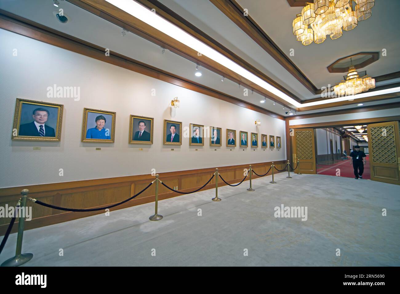 South Korean Presidents' Gallery at the Blue House or Cheongwadae ...