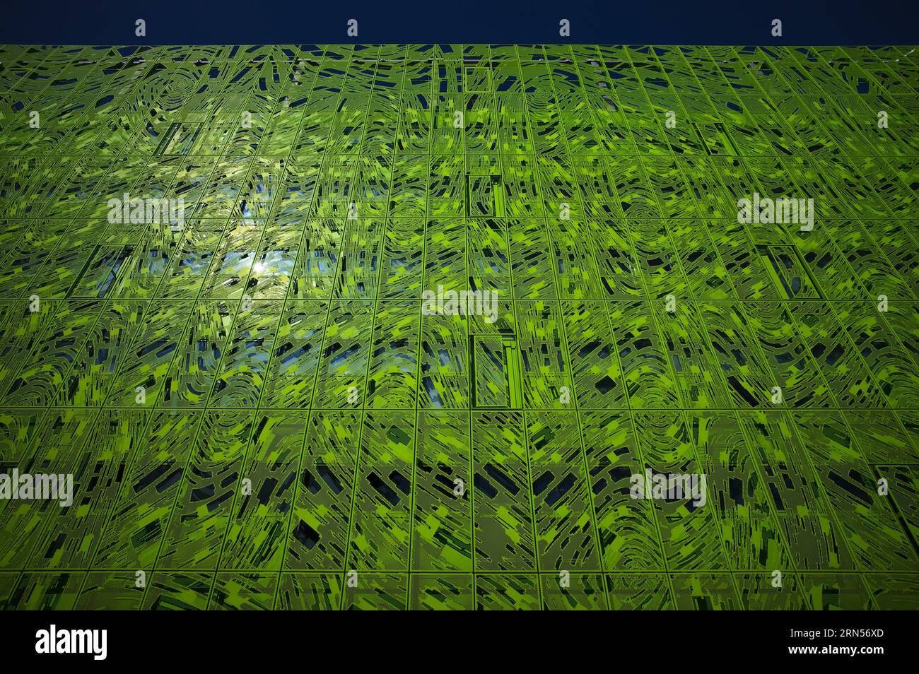 Le Cube Verte, green cube, headquarters of the TV channel euronews ...