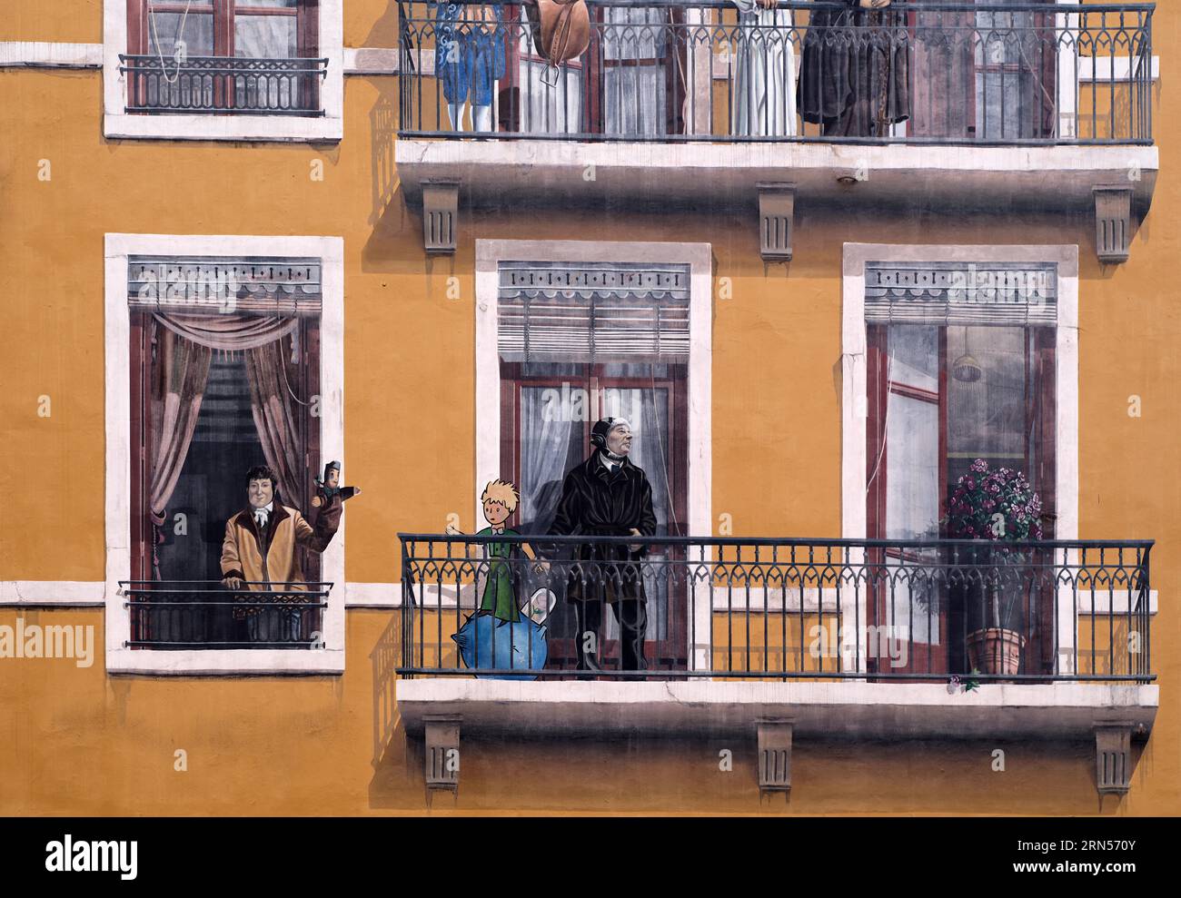 Fresco La Fresque des Lyonnais depicts famous inhabitants of the city ...
