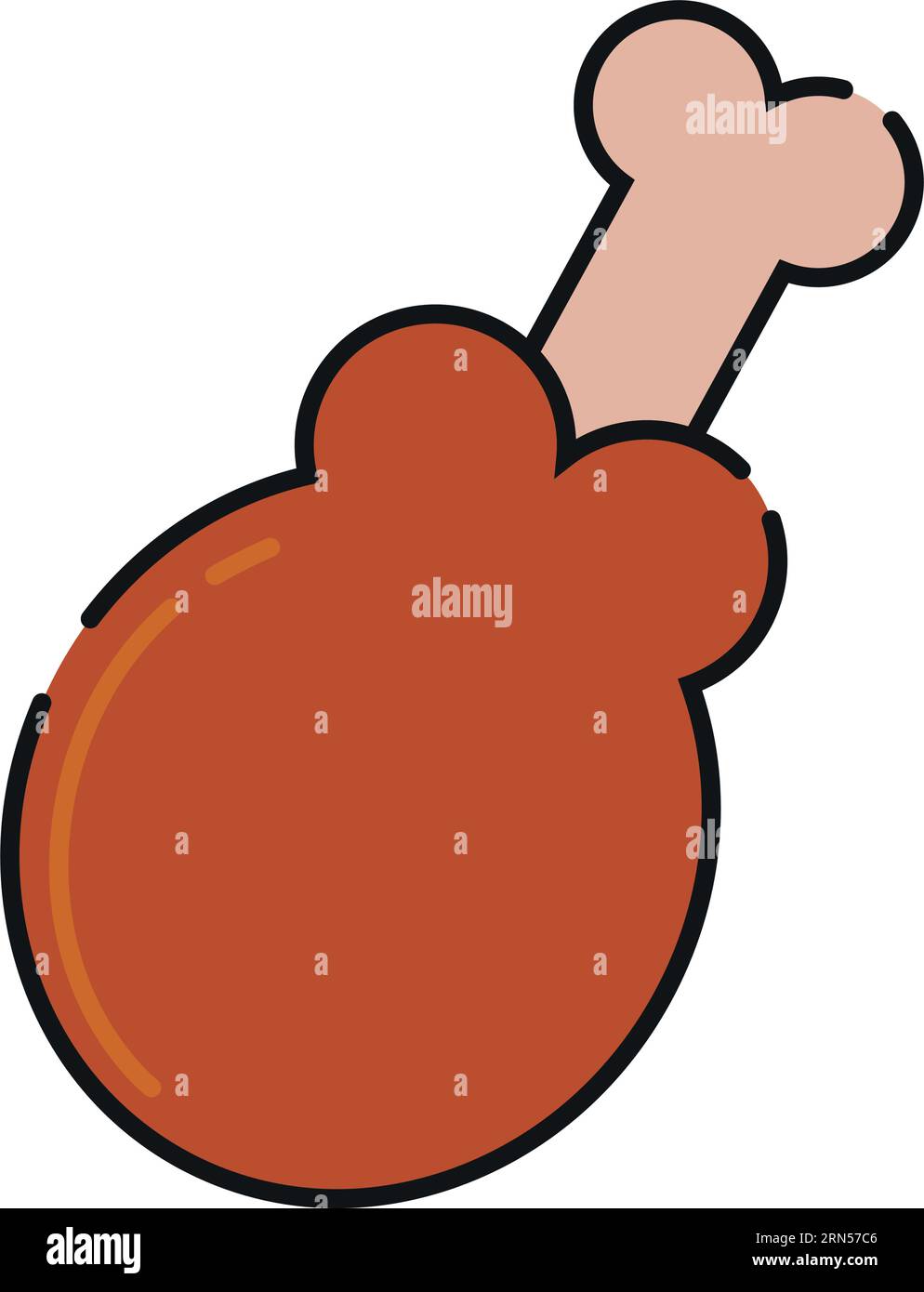 Isolated colored chicken leg Gaming icon Vector illustration Stock ...