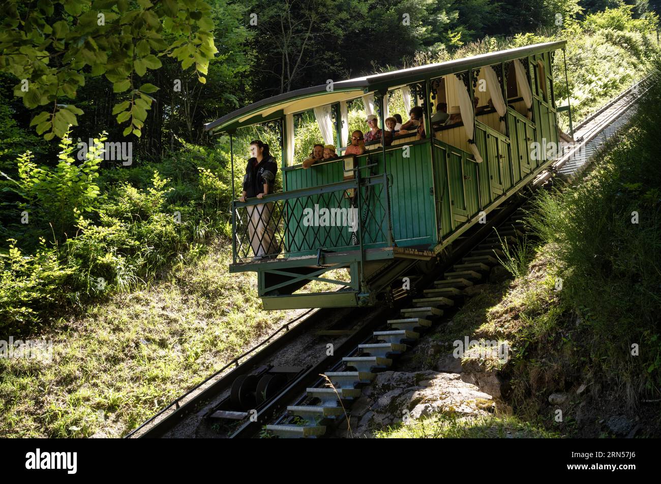 Historic Funiculaire du Capucin funicular from the Belle Epoque ...