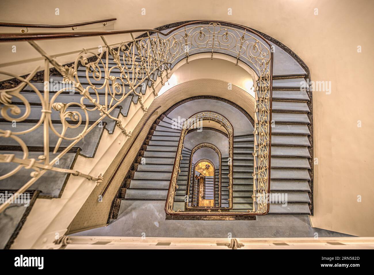 Staircase in old building, Hamburg, Germany Stock Photo - Alamy