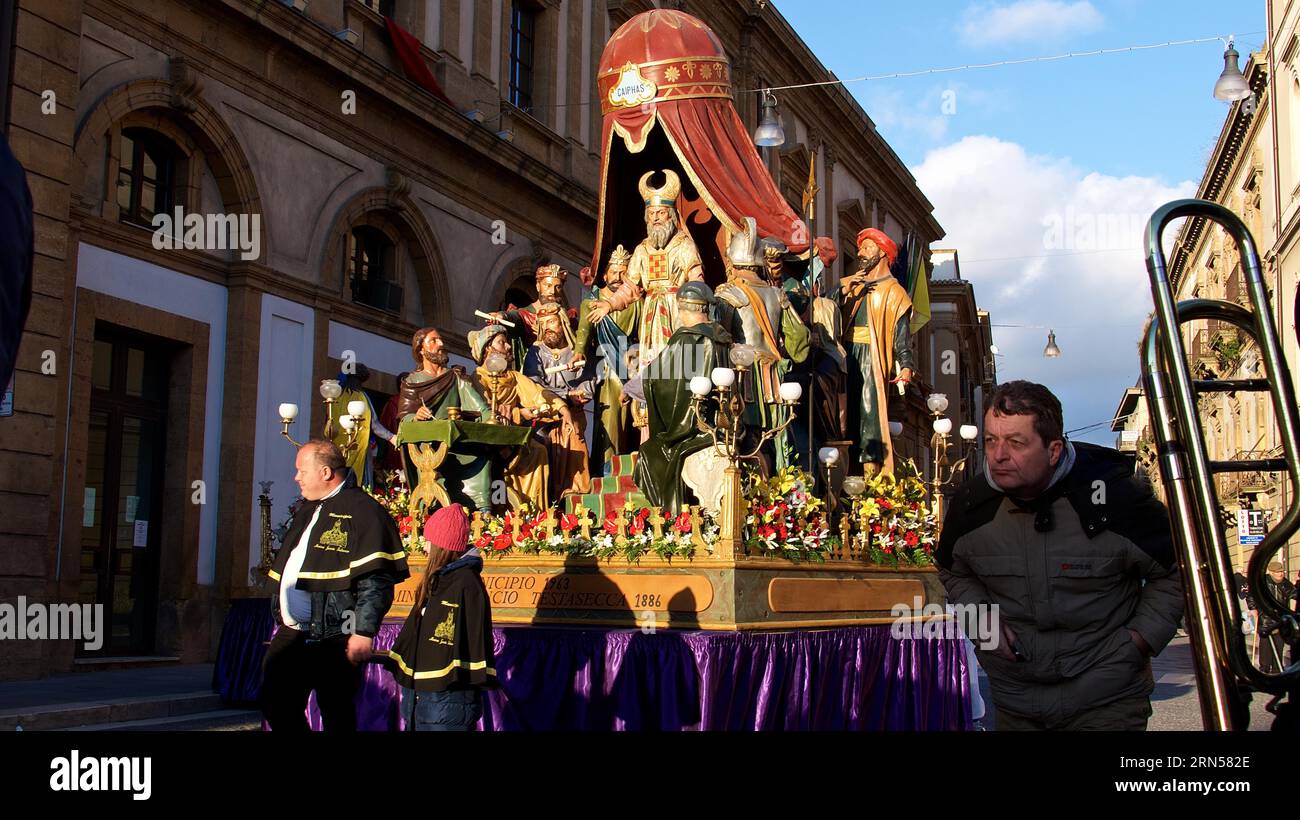 Chariot of Caiphas, evening light, Vare, processional chariot ...