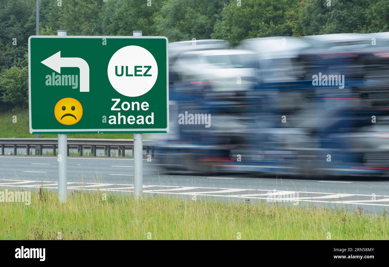 ULEZ, Ultra low emission zone, sign concept image Stock Photo - Alamy