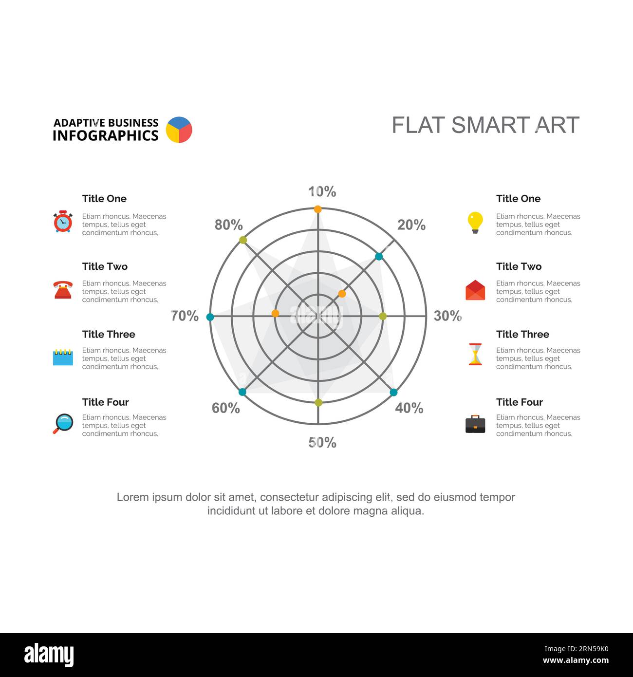 Radar chart with business statistics vector illustration Stock Vector ...