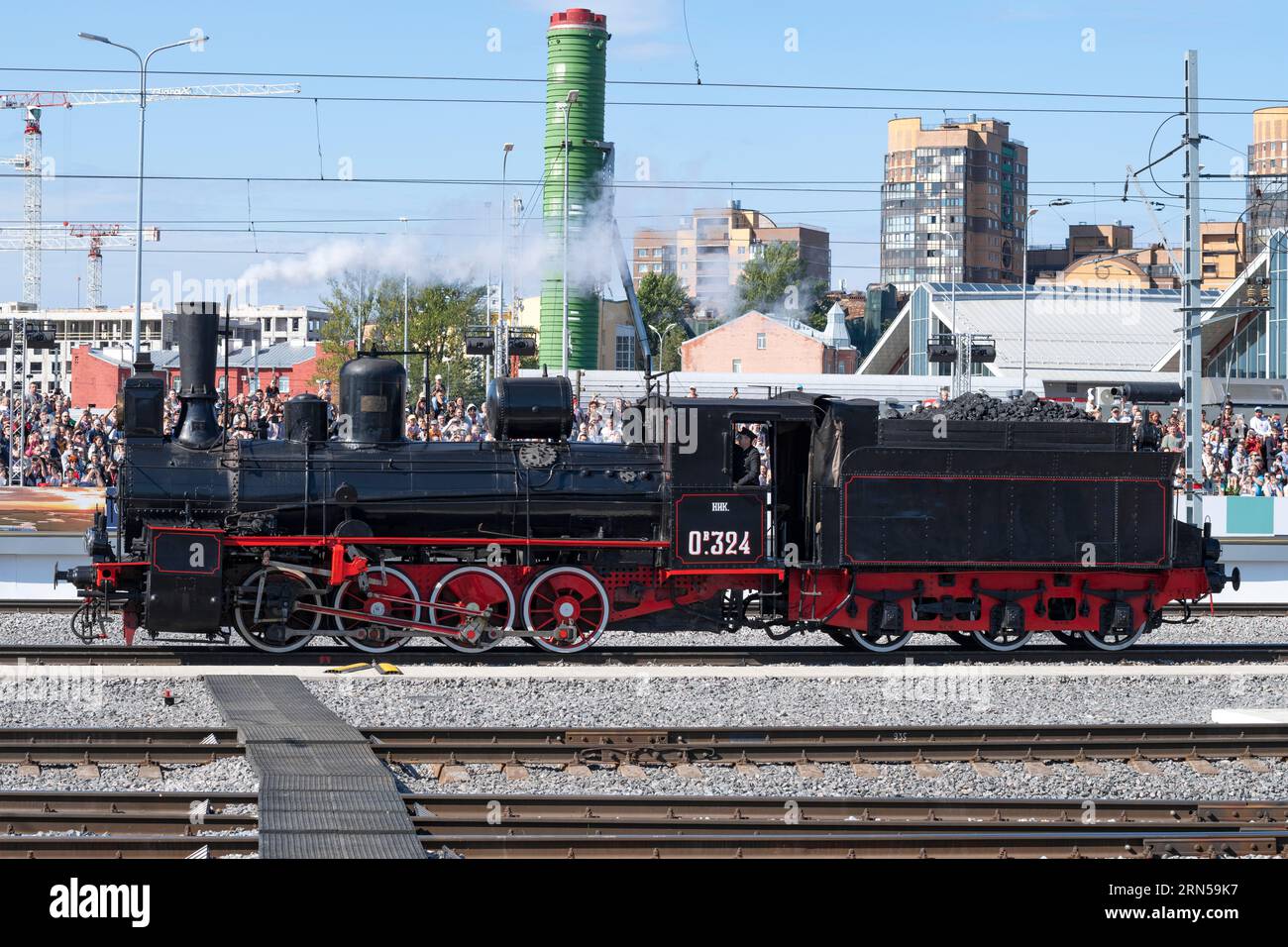 SAINT PETERSBURG, RUSSIA - AUGUST 27, 2023: Vintage Russian steam ...