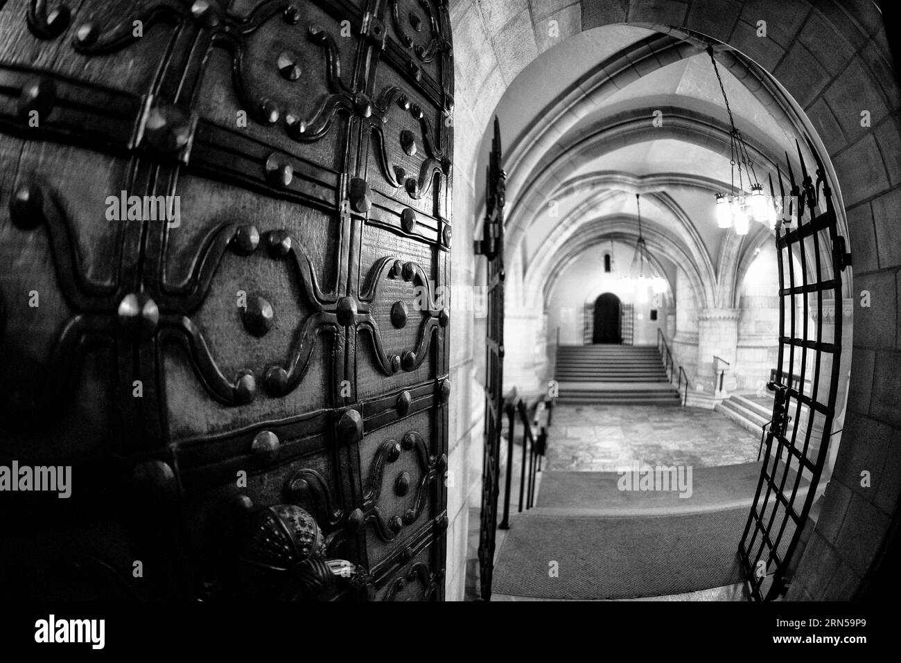 Chapel entrance, Washington National Cathedral, Washington, D.C. Black ...