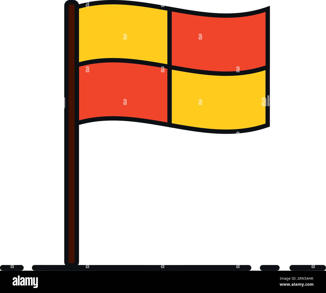Isolated colored soccer flag Sport icon Vector Stock Vector Image & Art ...