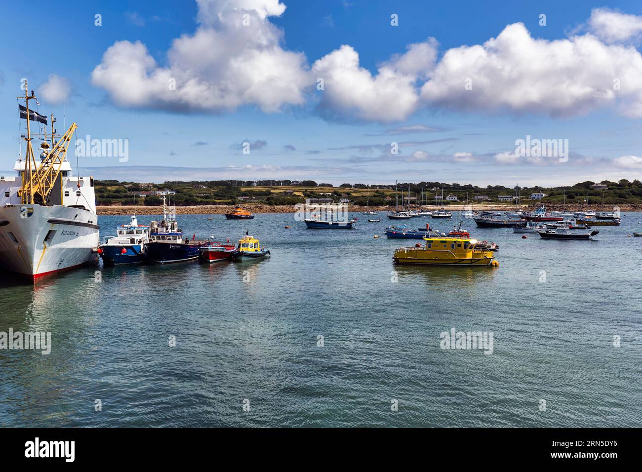 Ferry Scillonian III and small ferries to neighbouring islands, ferry ...