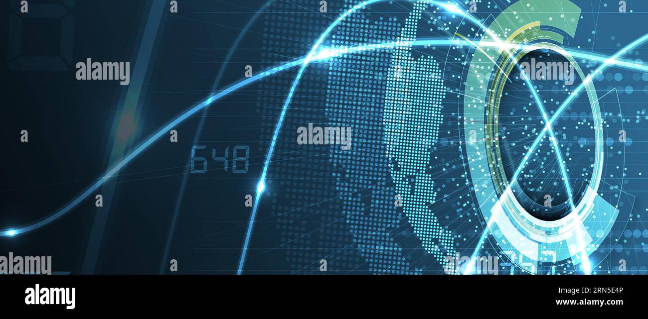 Technology abstract futuristic science background for internet business ...