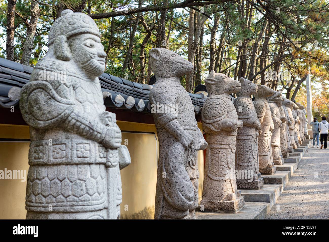 Twelve signs of the zodiac, stone figures, Haedong Yonggungsa Temple ...