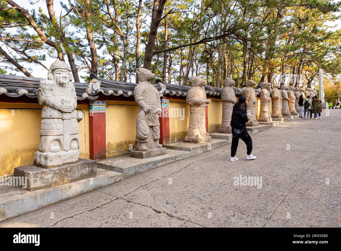 Twelve signs of the zodiac, stone figures, Haedong Yonggungsa Temple ...