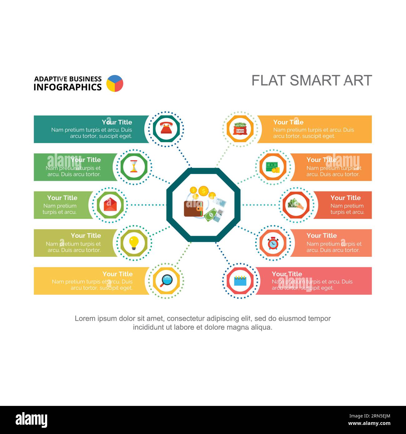 Elements of successful business project vector illustration Stock ...