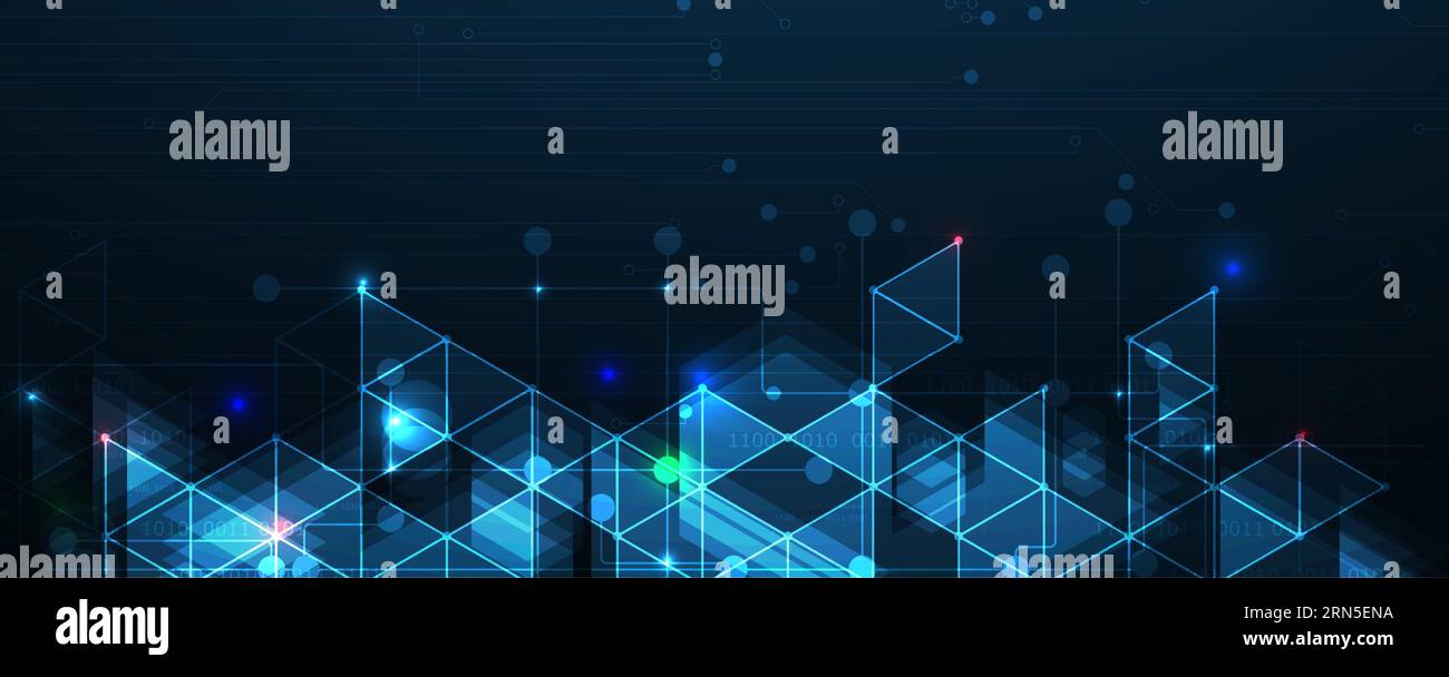 Technology abstract futuristic science background for internet business ...