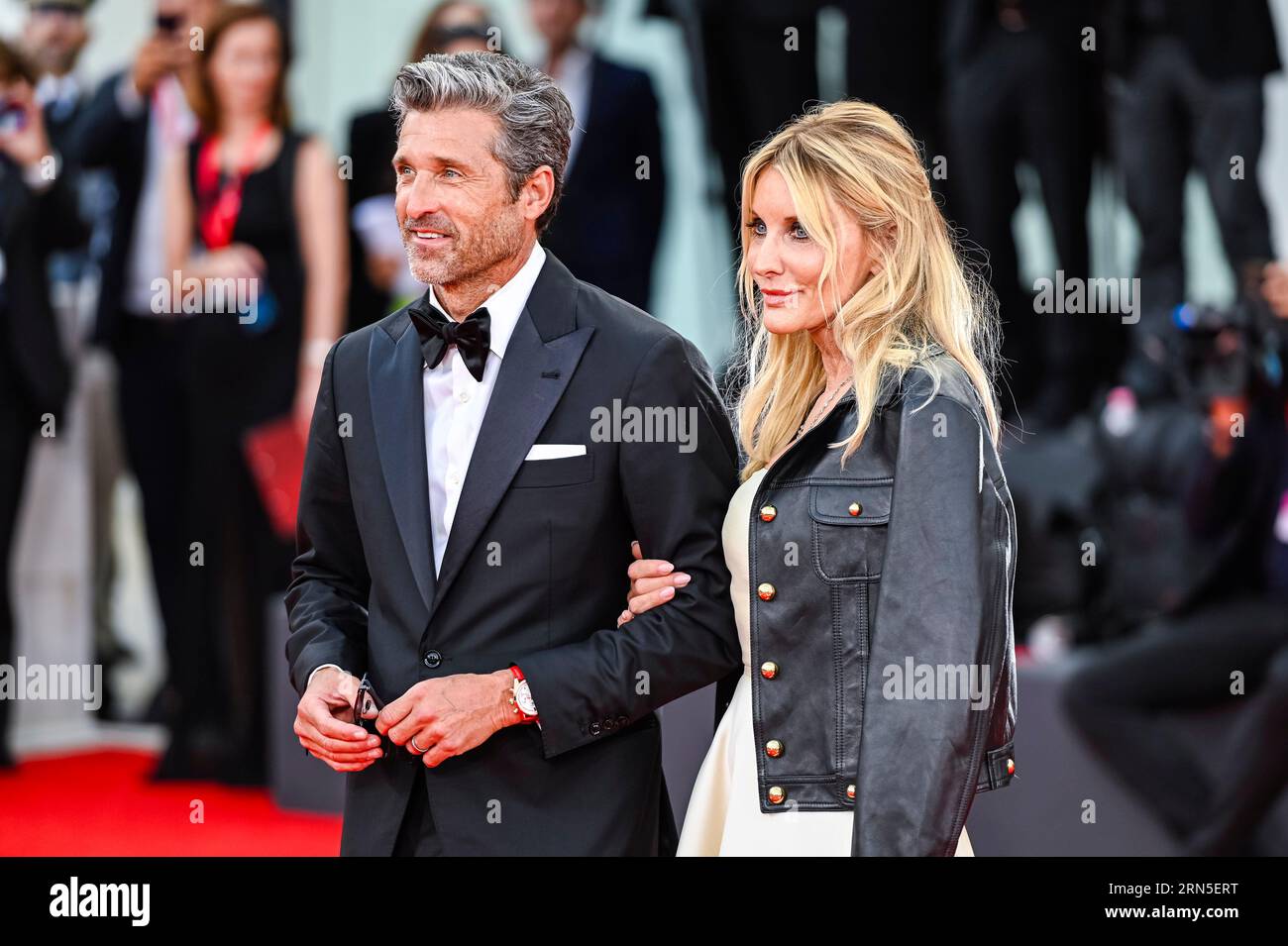Venice, Italy. August 31, 2023. Patrick Dempsey and Jillian Fink ...