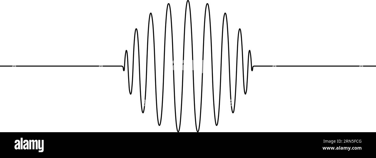 Wave forms amplitude round ring, sphere, draw one line wave Stock ...