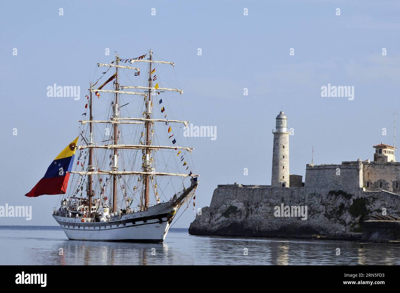 HAVANA, June 24, 2015 -- The Venezuelan Navy training vessel the Simon ...