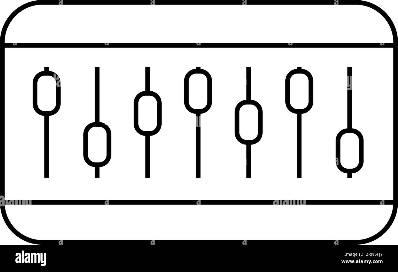 Sound mixer mixing music icon, mixer studio recording music songs Stock ...