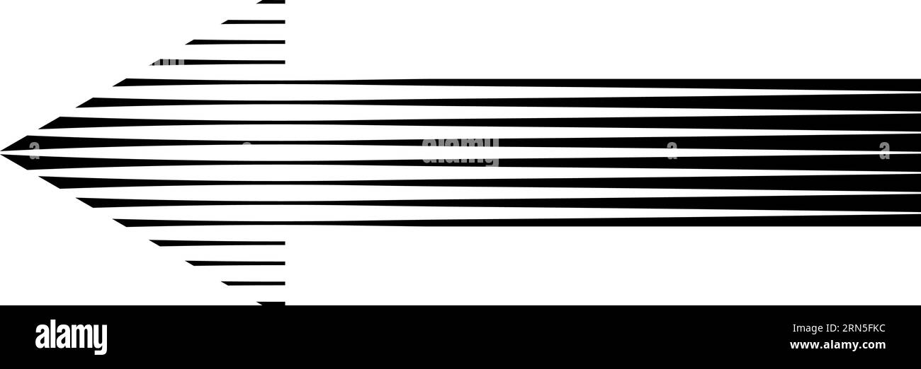 Set pointing arrows striped texture arrow path direction Stock Vector ...