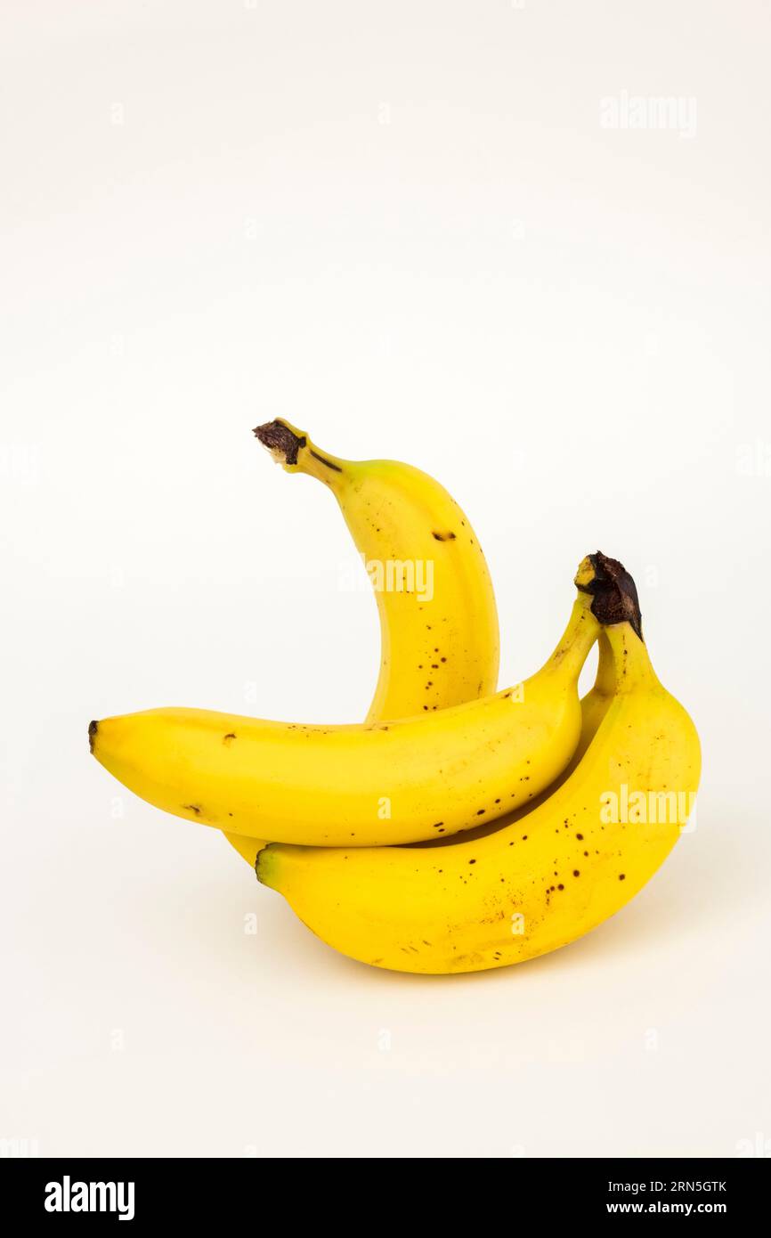 Bananas, studio shot, white background, healthy food Stock Photo - Alamy