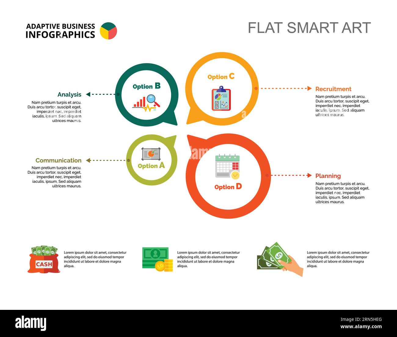 Cycle Chart with Four Elements Template Stock Vector Image & Art - Alamy
