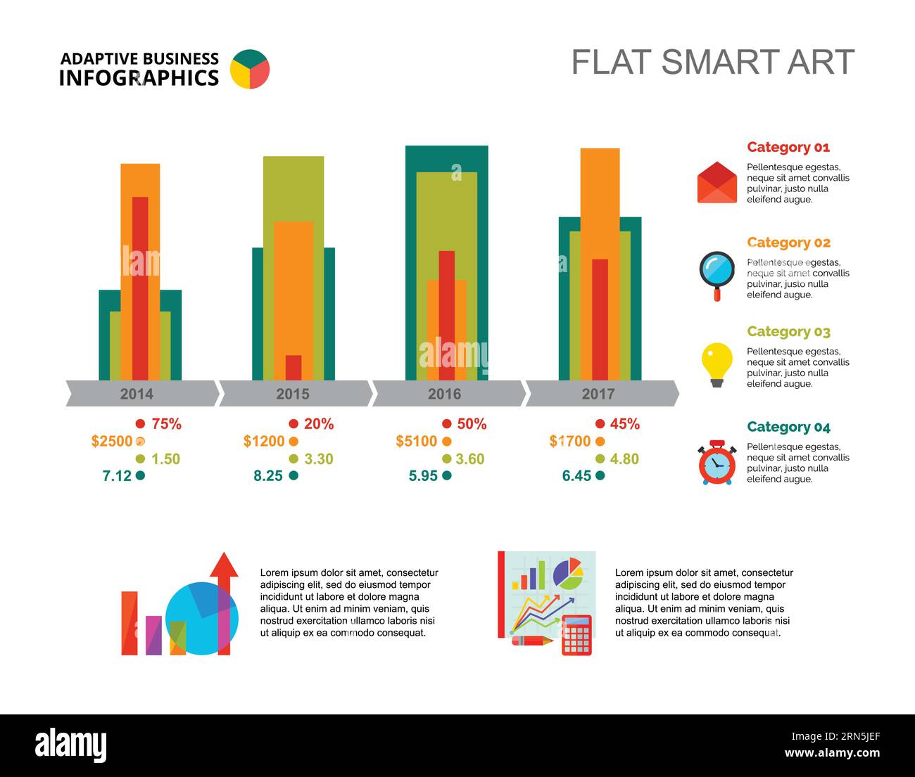 Timeline bar chart slide Stock Vector Images - Alamy