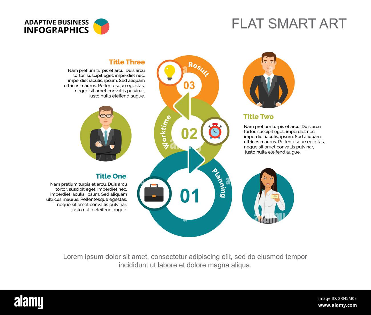 Process Chart with Three Elements Template Stock Vector Image & Art - Alamy