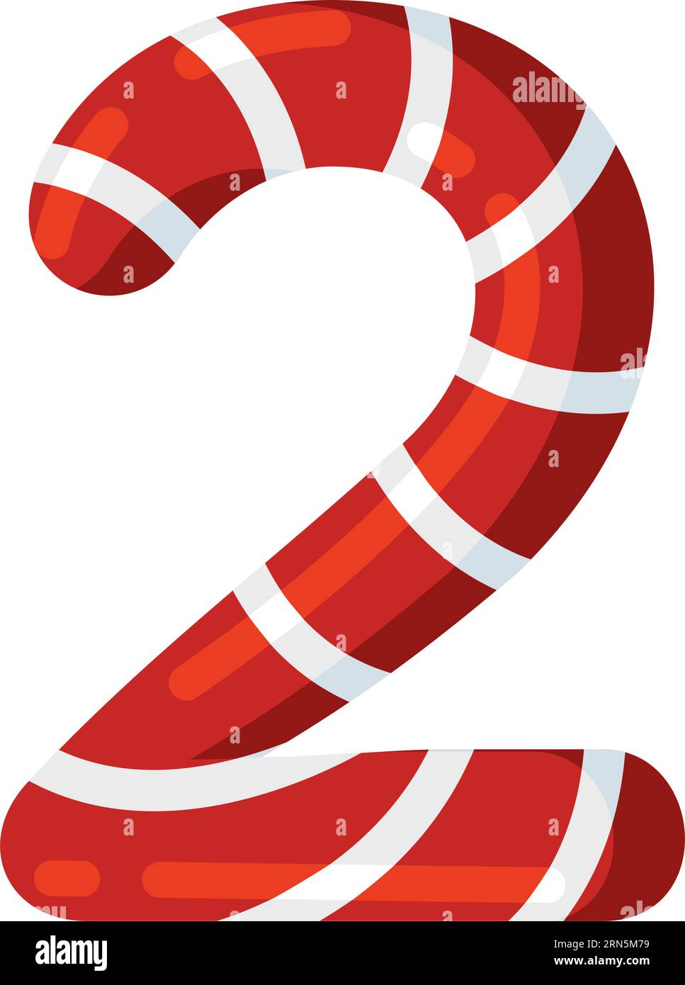 Isolated colored candy number 2 Typography Vector Stock Vector Image ...