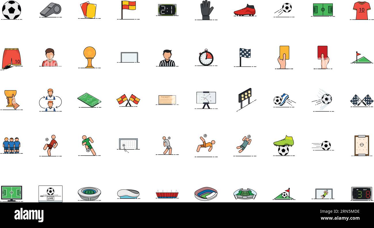 Set of fotball icons Sport icons Vector Stock Vector Image & Art - Alamy