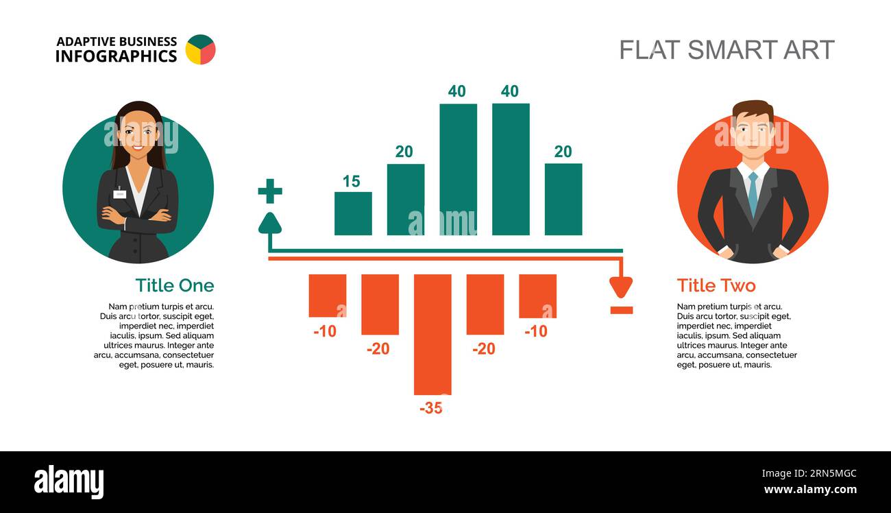 Five Bars Chart Slide Template Stock Vector Image & Art - Alamy