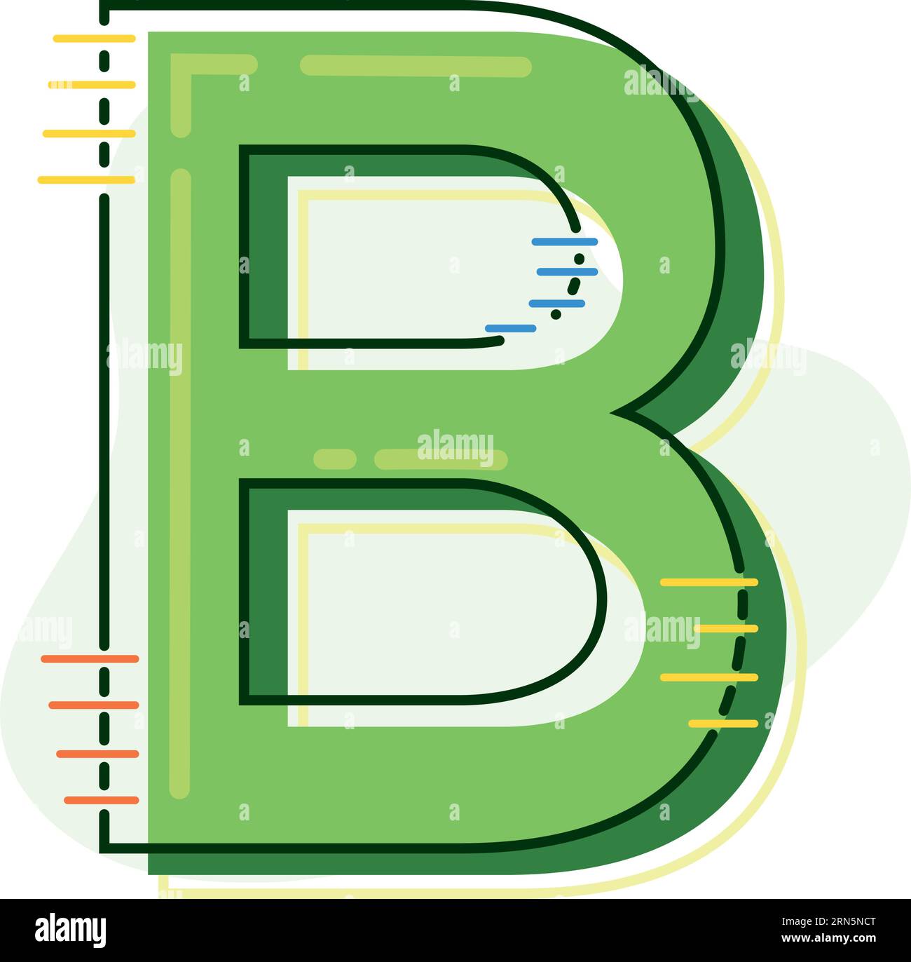 Isolated colored letter b typography Vector Stock Vector Image & Art ...