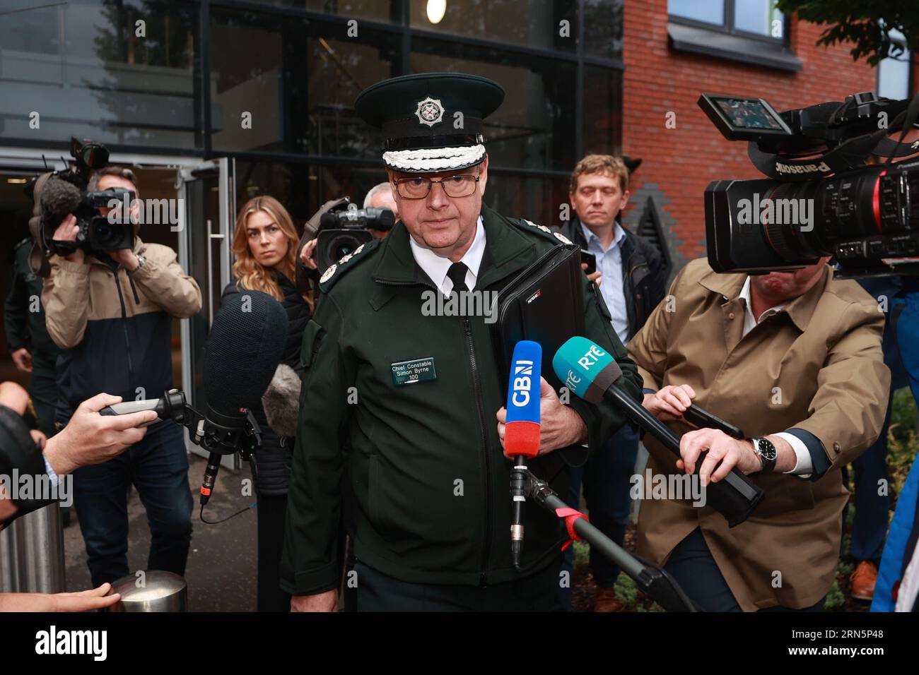 Police Service of Northern Ireland Chief Constable Simon Byrne leaves ...