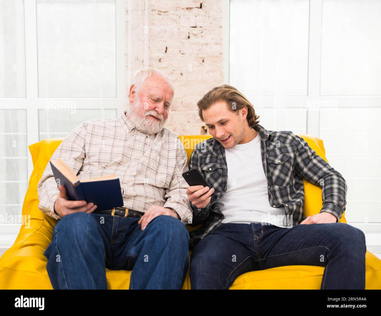 Father browsing hi-res stock photography and images - Alamy