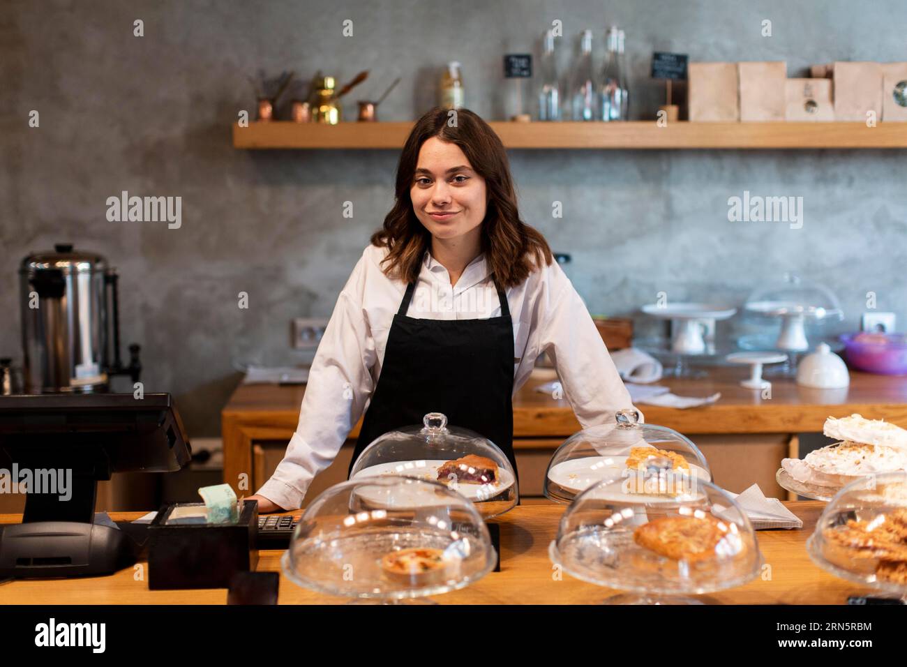 Half apron hi-res stock photography and images - Alamy