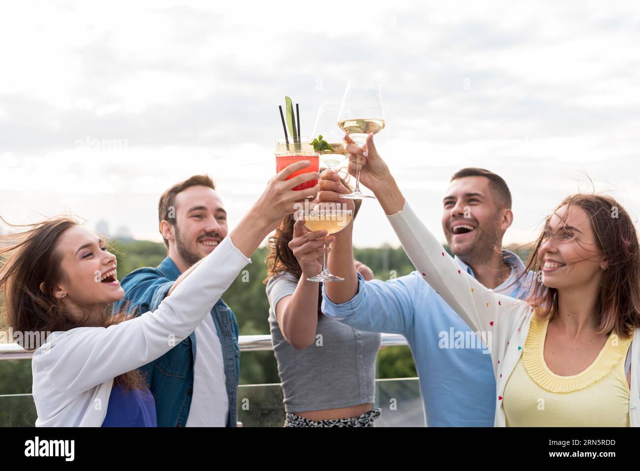 People toasting with christmas hi-res stock photography and images - Alamy