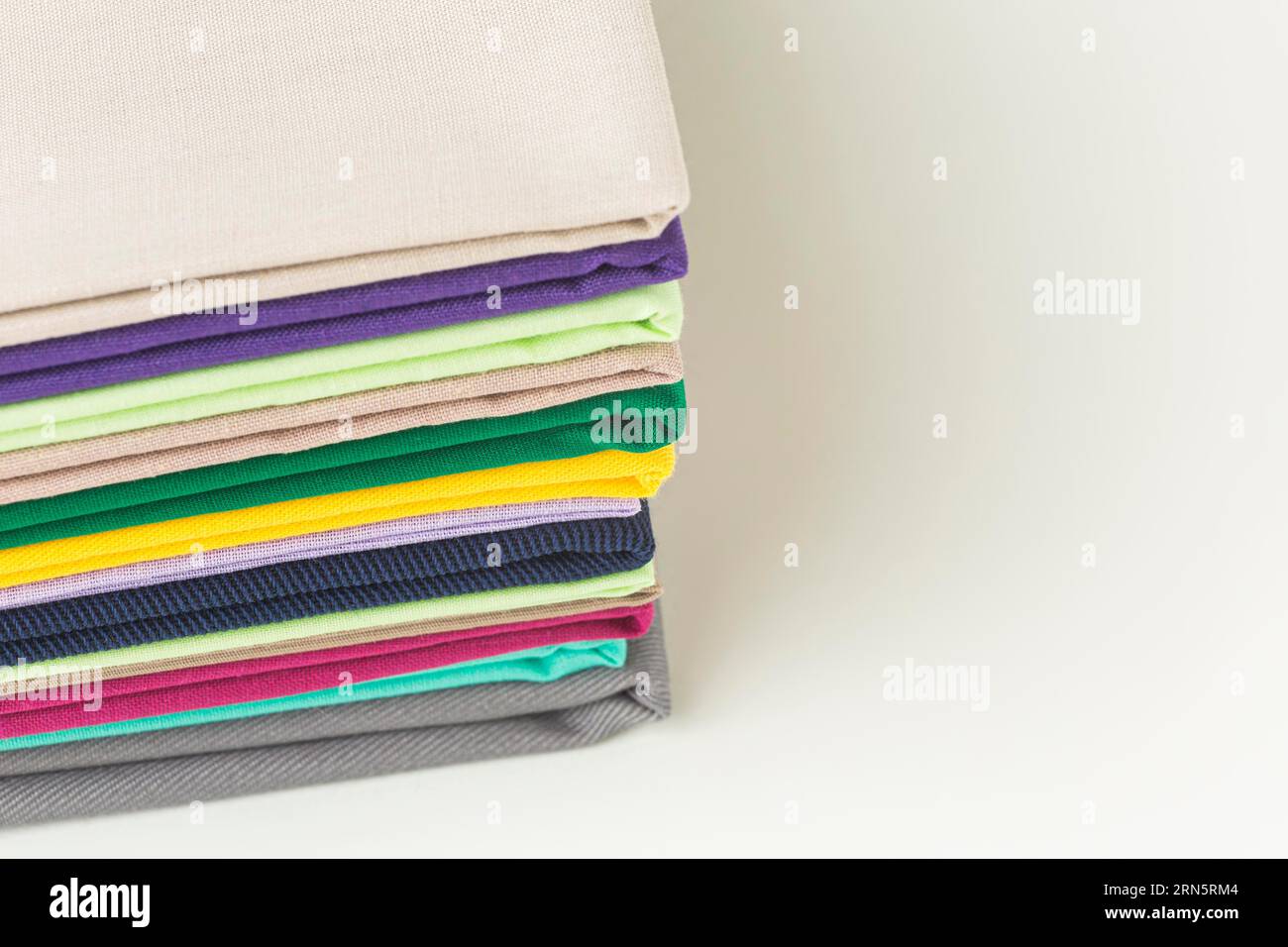 High angle stack fabric Stock Photo - Alamy