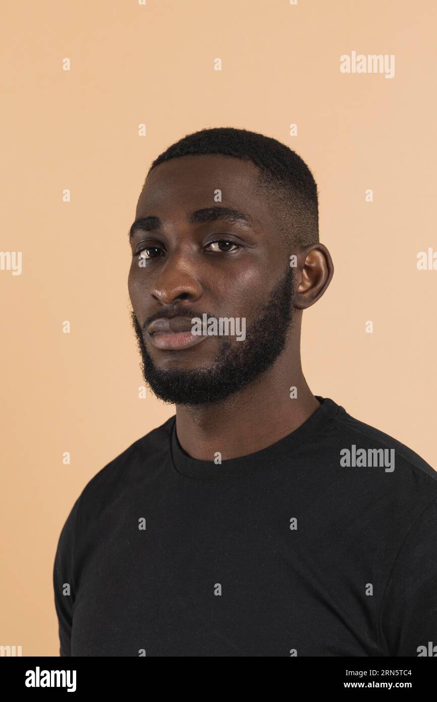 Portrait upset american black person Stock Photo - Alamy