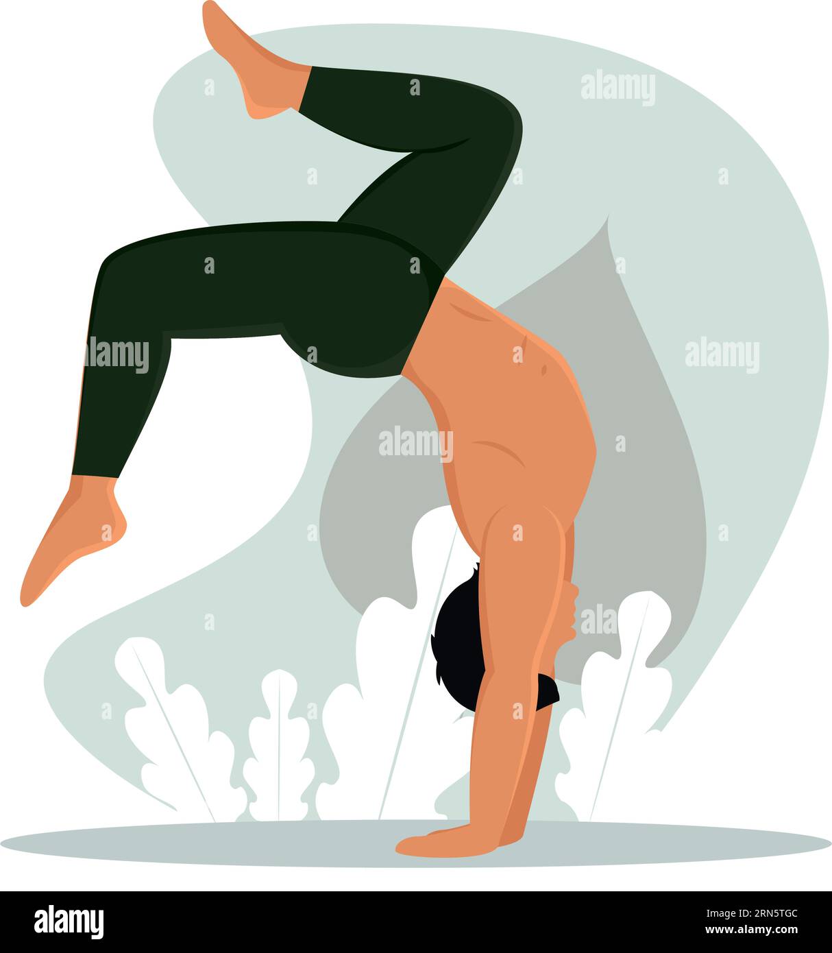 Isolated male character doing yoga Vector Stock Vector Image & Art - Alamy