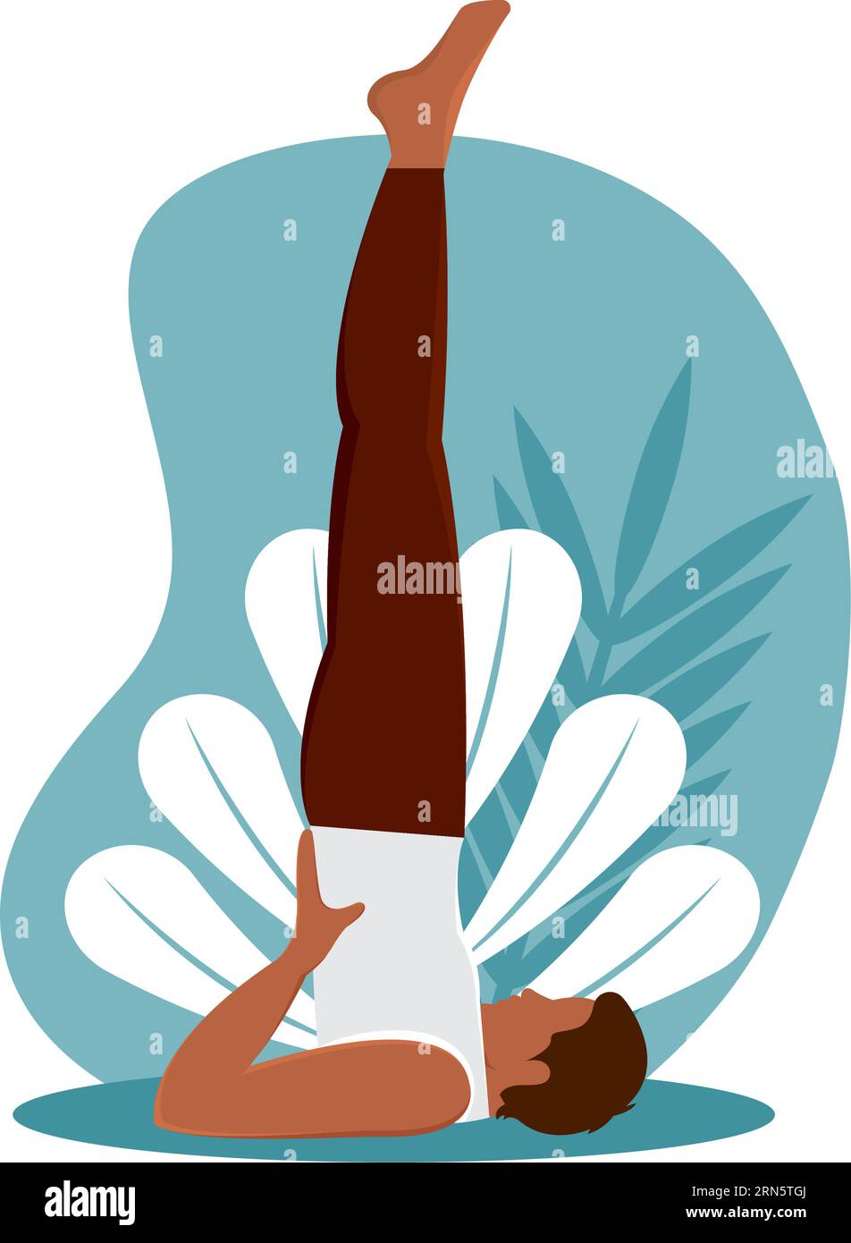 Isolated male character doing yoga Vector Stock Vector Image & Art - Alamy