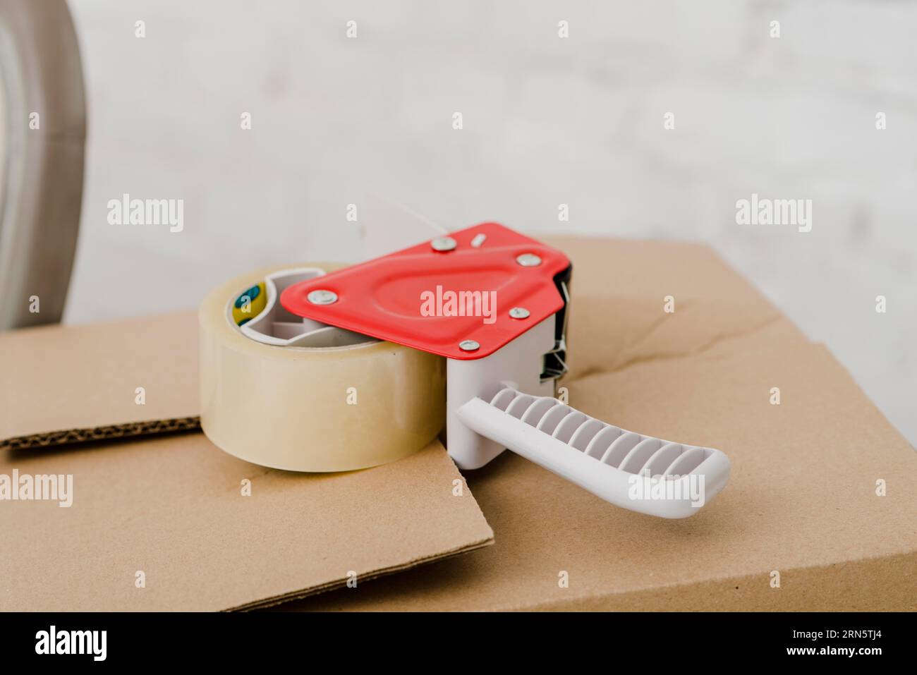 Sticky tape box Stock Photo - Alamy