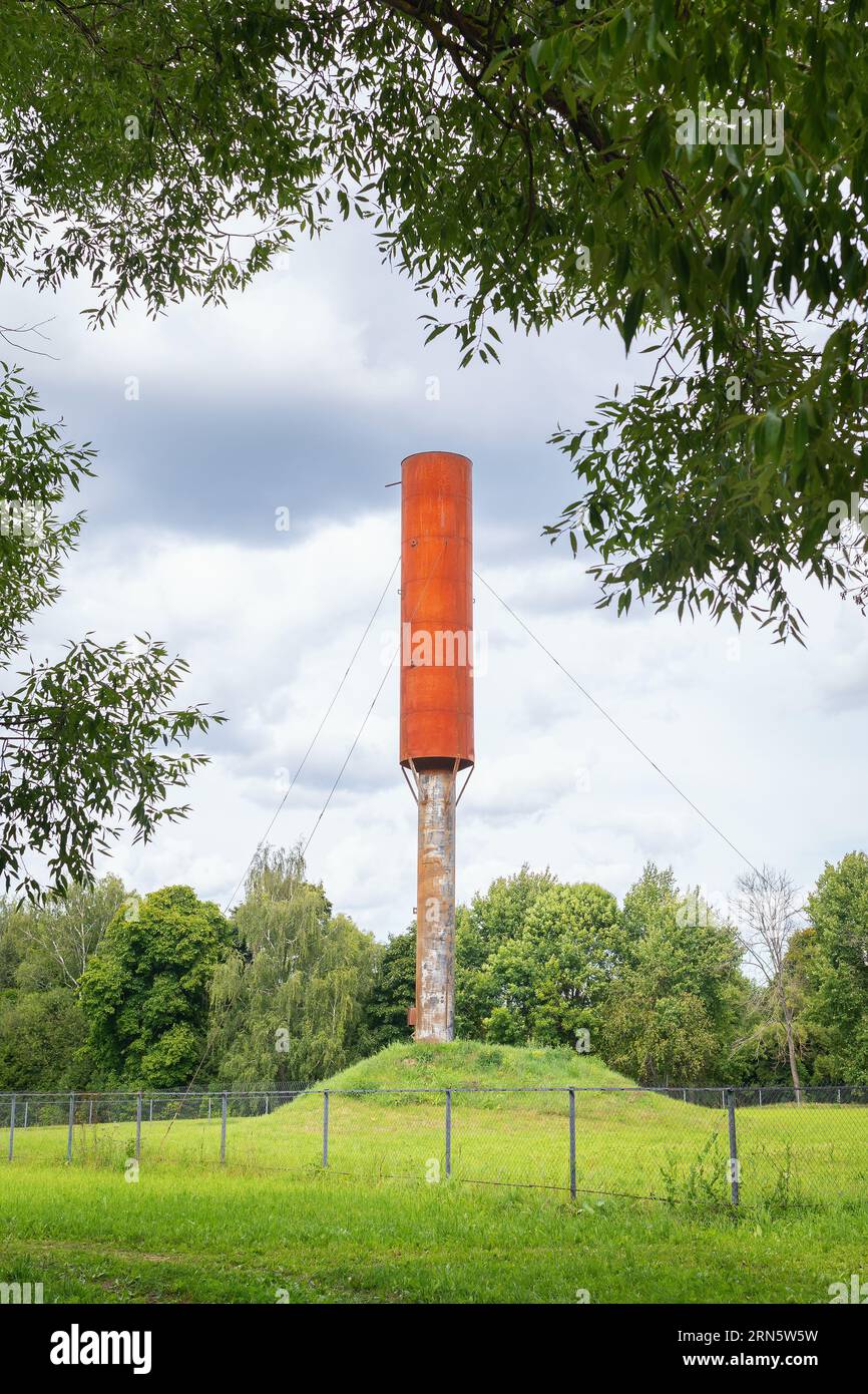 Rustic old rusty water tower Stock Photo - Alamy