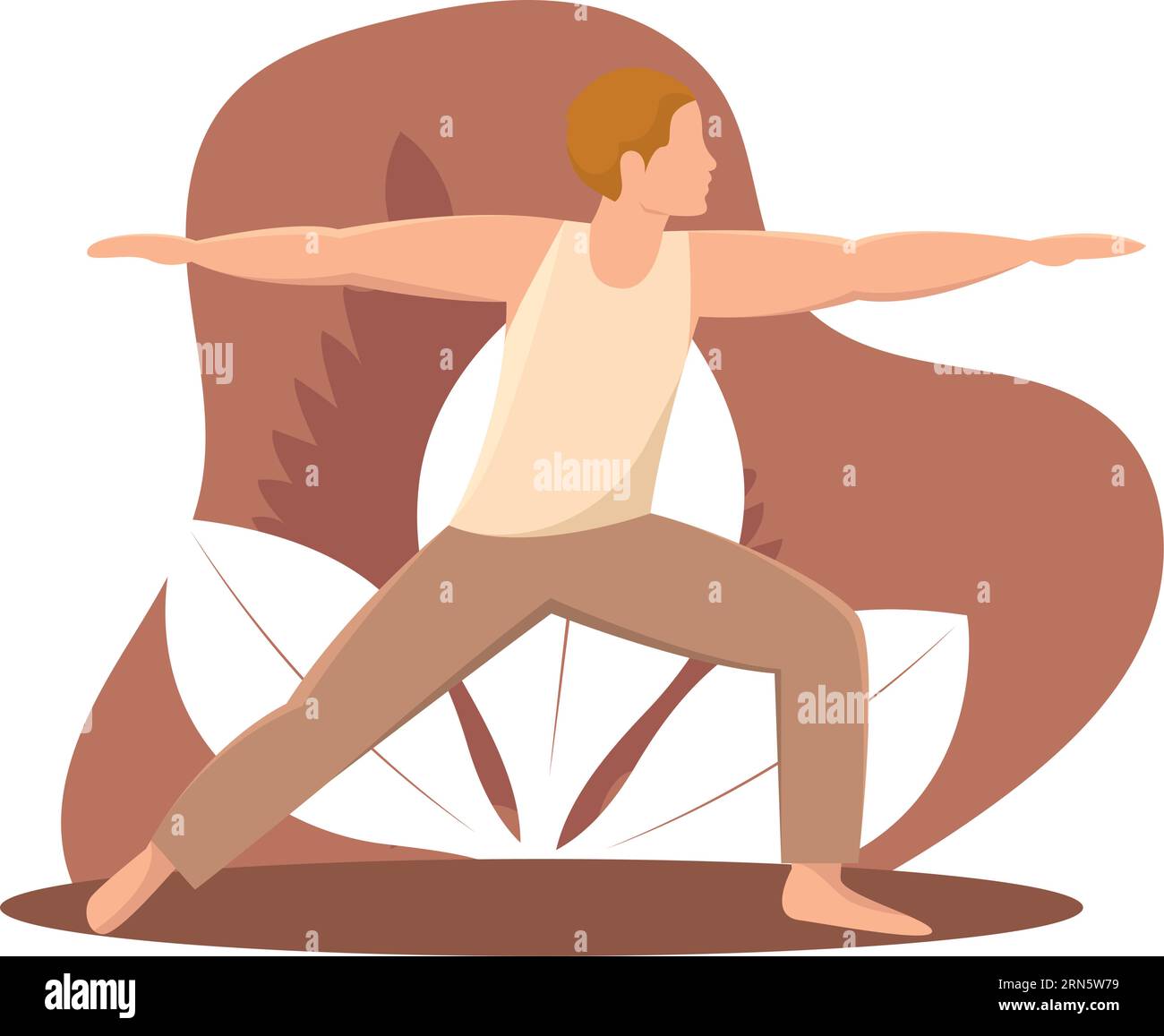 Isolated male character doing yoga Vector Stock Vector Image & Art - Alamy
