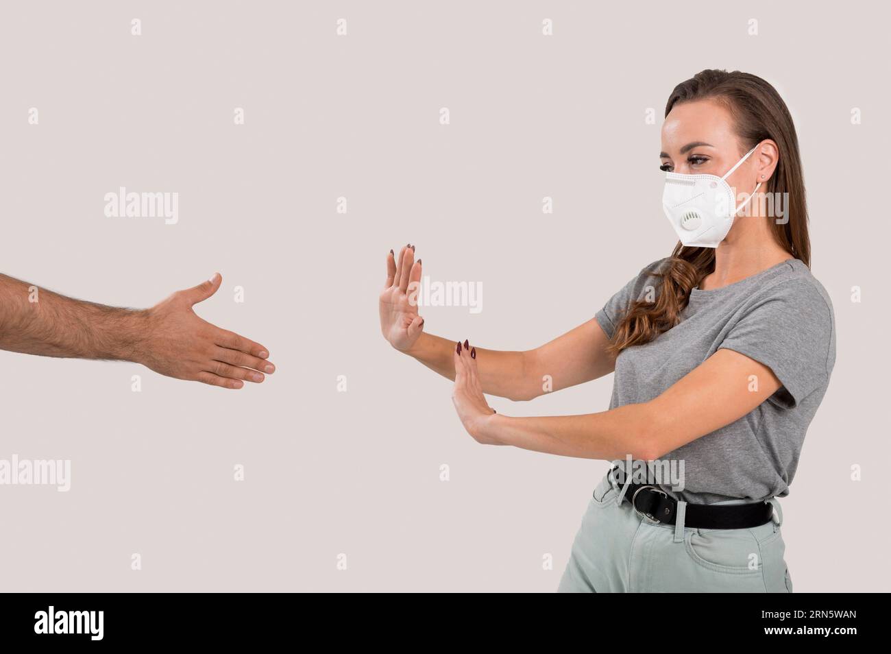 Refusing to shake hand hi-res stock photography and images - Alamy