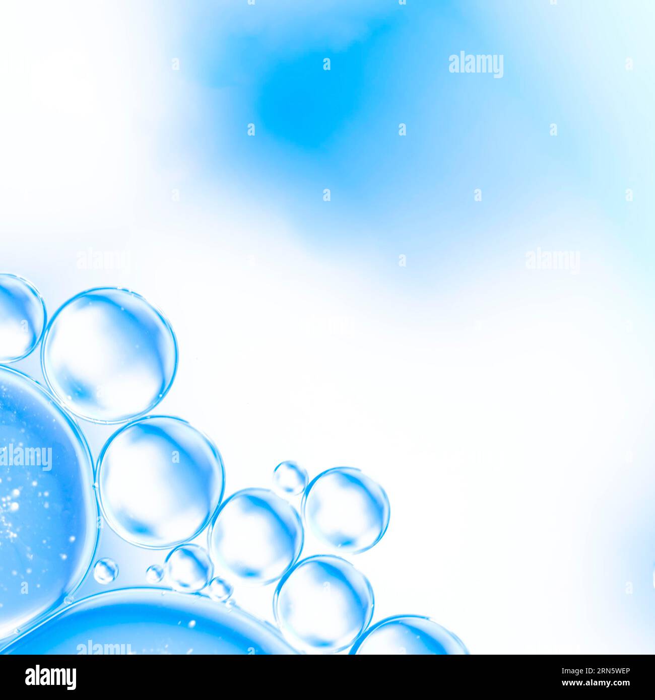 Abstract air bubbles water bright cyan blurred background Stock Photo ...