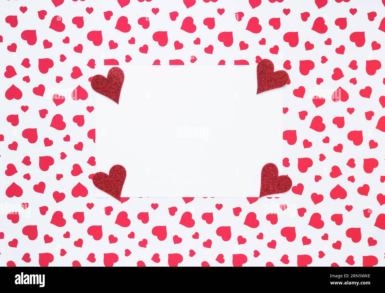 Blank paper with small hearts Stock Photo - Alamy