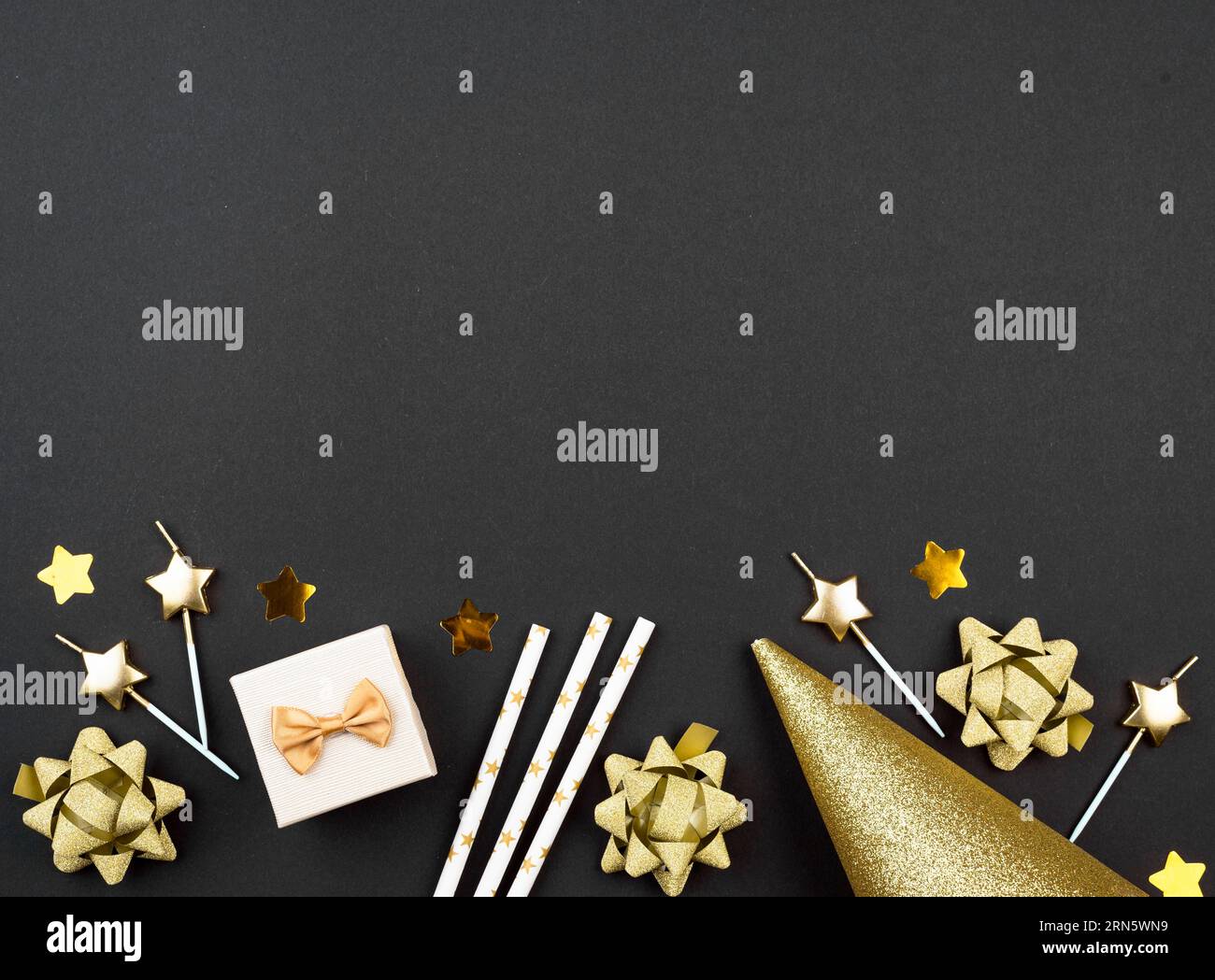 Birthday decorations frame view Stock Photo - Alamy