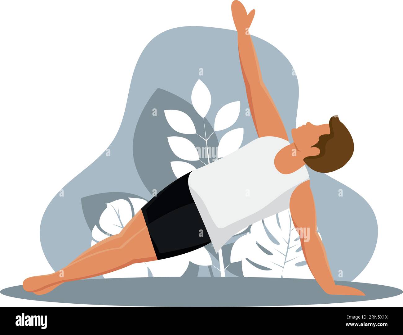 Isolated male character doing yoga Vector Stock Vector Image & Art - Alamy
