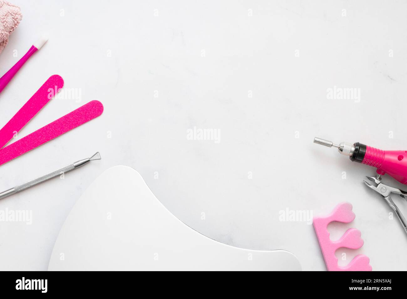 Flat lay nails care elements assortment with copy space Stock Photo - Alamy