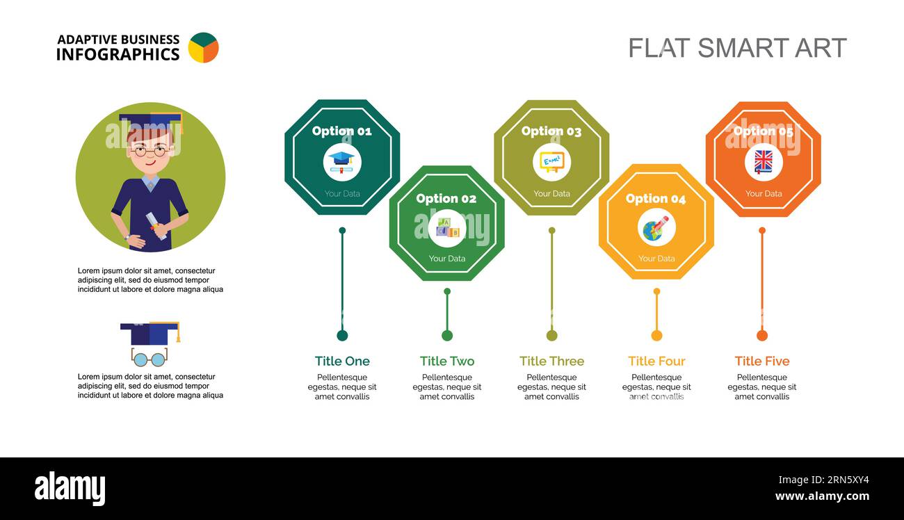 Five Education Options Slide Template Stock Vector Image & Art - Alamy